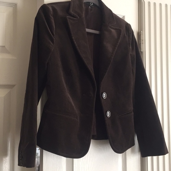 Express | Jackets & Coats | Express Brown Velvet Blazer 2 | Poshmark